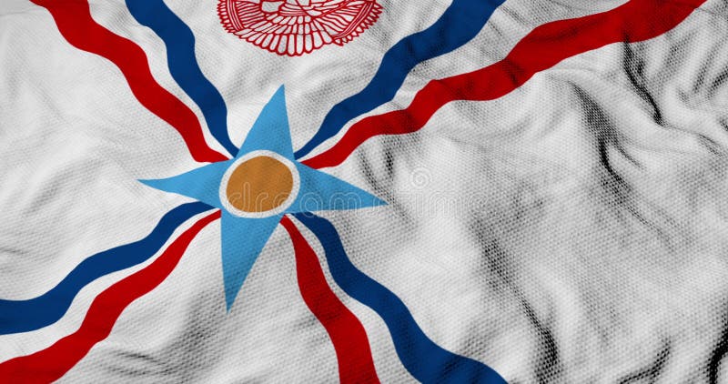 3d Animation of an Assyrian Flag Stock Footage - Video of government ...