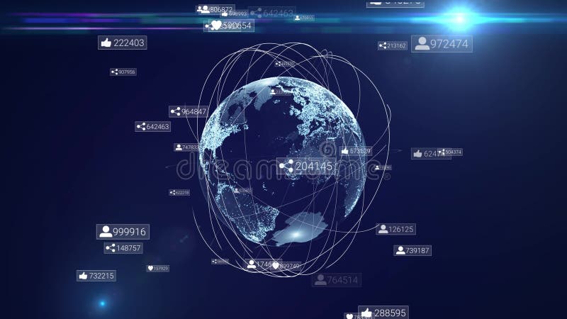 Futuristic Network Data Visualisation with Glowing Nodes and ...