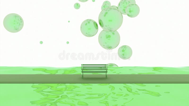 3D Animation with Bench. Design. 3D Animation of Space with Bench and ...