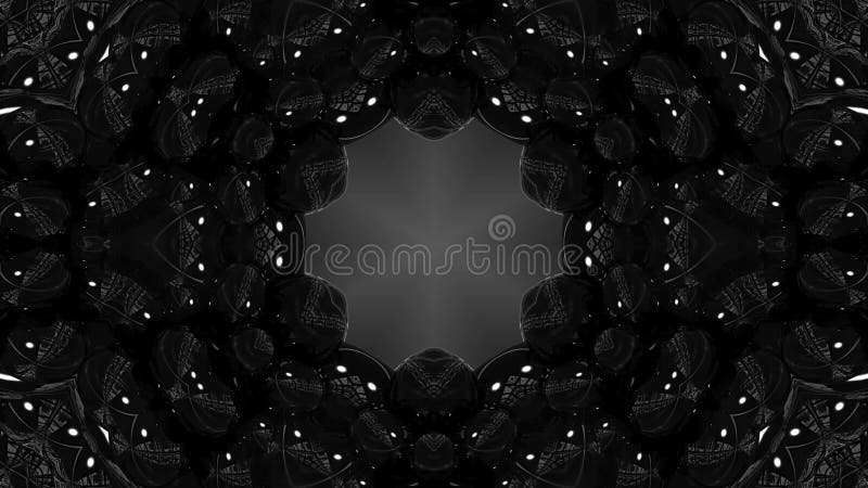 A 3d Animation of Black Shiny Cluster of Mandala Blobs. Stock Footage ...