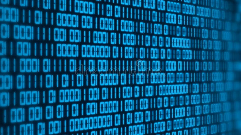 3d Animation - Blue Binary Code - Access Denied Stock Video - Video of ...