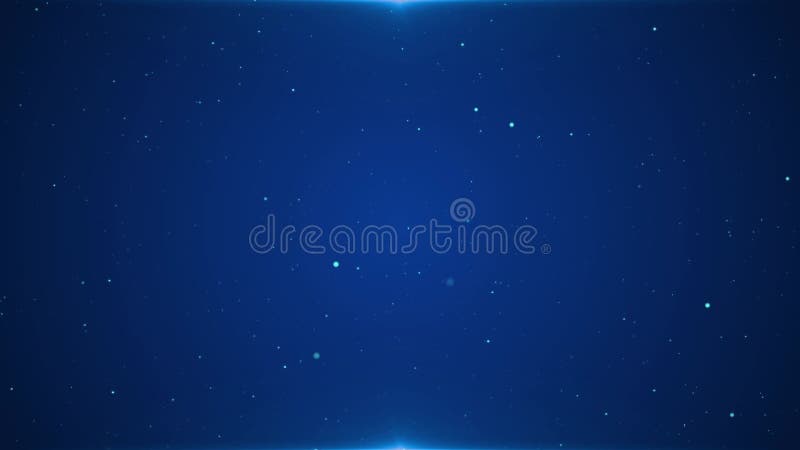 3d Animation of Blue Cosmic Landscape with Endless Falling Particles ...