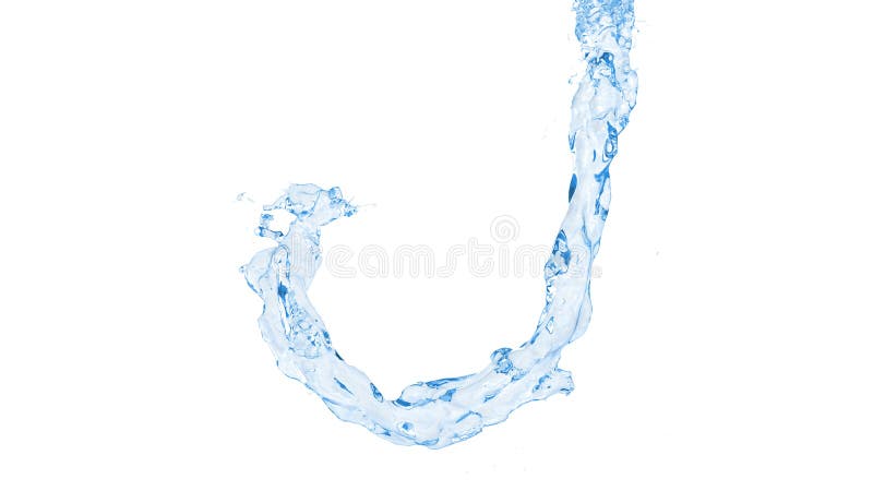 3D Animation Of A Blue Water Flow Stock Illustration - Illustration of ...