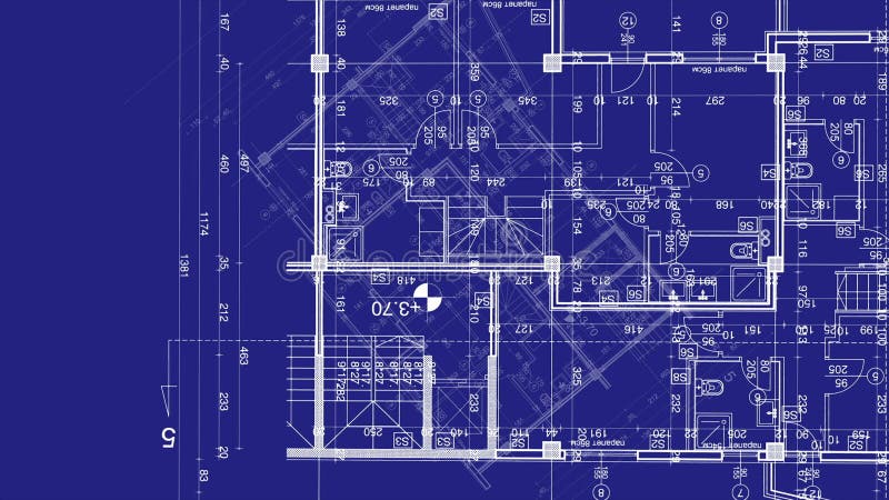 Animation of Blueprint House Plan Stock Video - Video of background ...