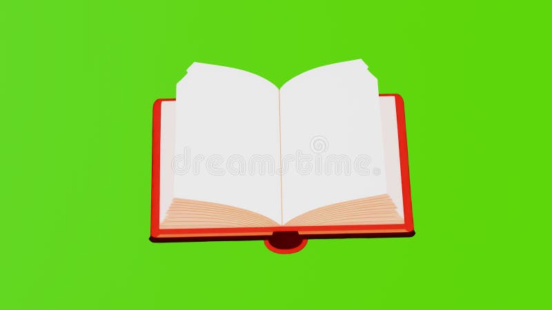 2d Animation of a Book on a Green Screen Stock Video - Video of ...