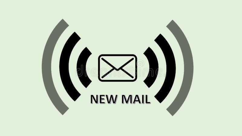 2d Animation of the Bright Blue Envelope Icon, Decorated with the Words ...