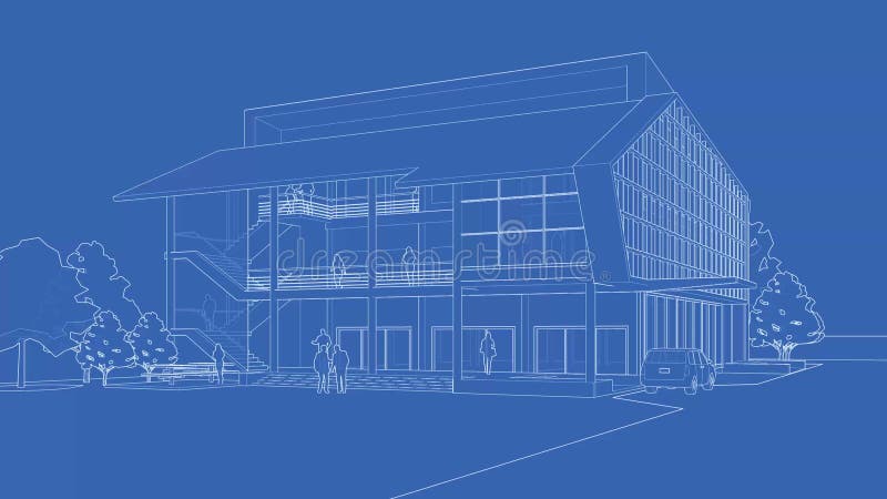 3D Looped Animation of Building Project Stock Video - Video of ...