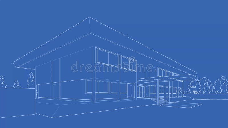 3D Looped Animation of Building Project Stock Footage - Video of ...