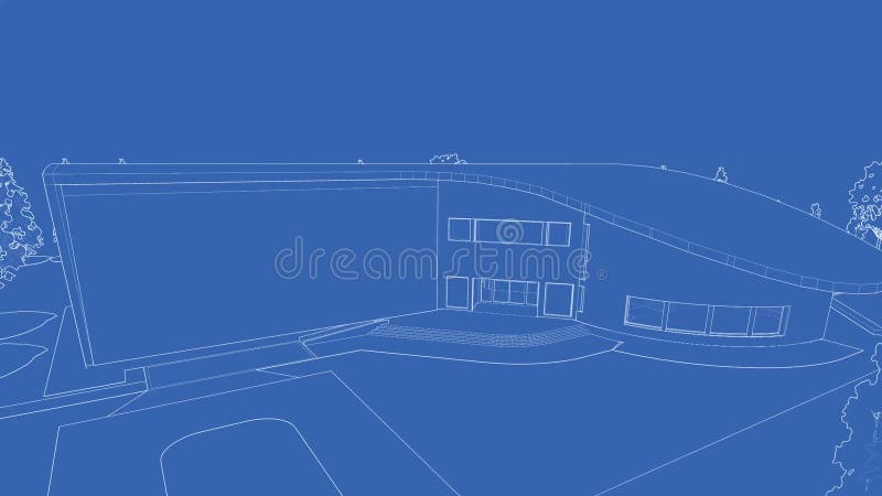 3D Looped Animation of Building Project Stock Footage - Video of modern ...