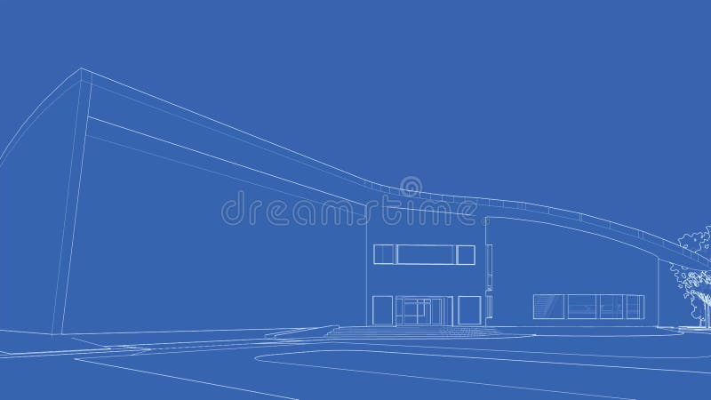 3D Looped Animation of Building Project Stock Video - Video of cafe ...