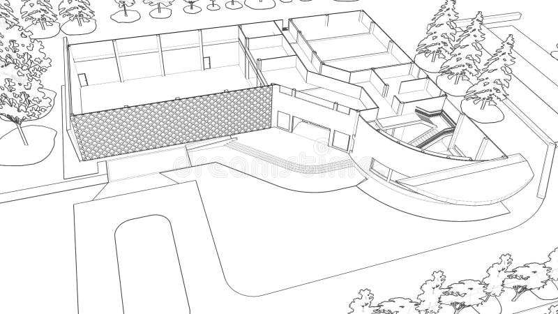 3D Looped Animation of Building Project Stock Video - Video of looping ...