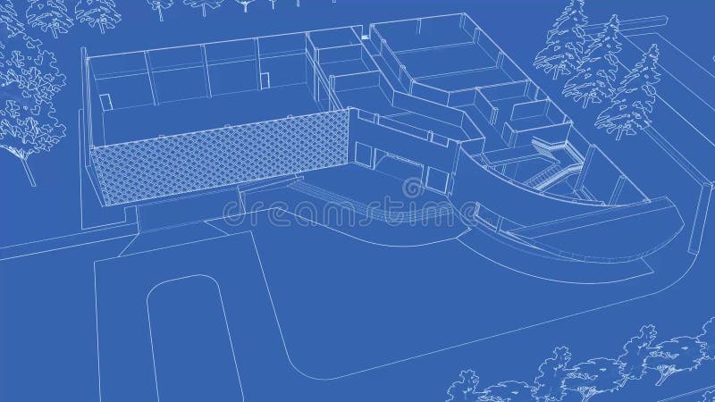 3D Looped Animation of Building Project Stock Footage - Video of ...