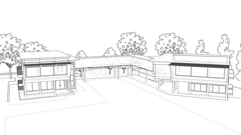 3D Looped Animation of Building Project Stock Video - Video of exterior ...