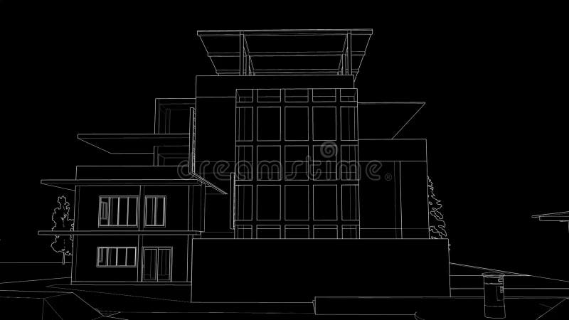 3D Looped Animation of Building Project Stock Footage - Video of ...