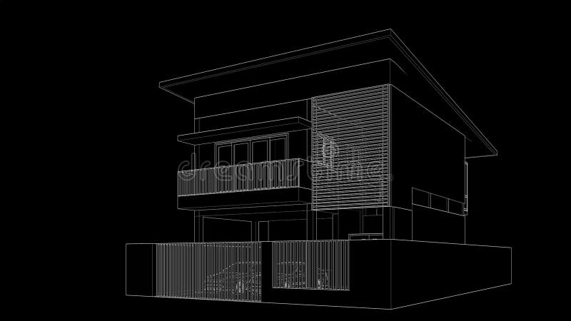 3D Looped Animation of Building Project Stock Footage - Video of ...