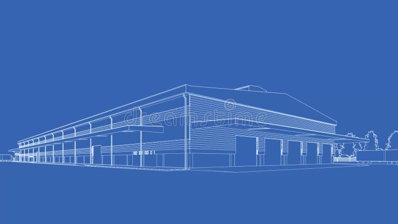 3D Looped Animation of Building Project Stock Footage - Video of ...