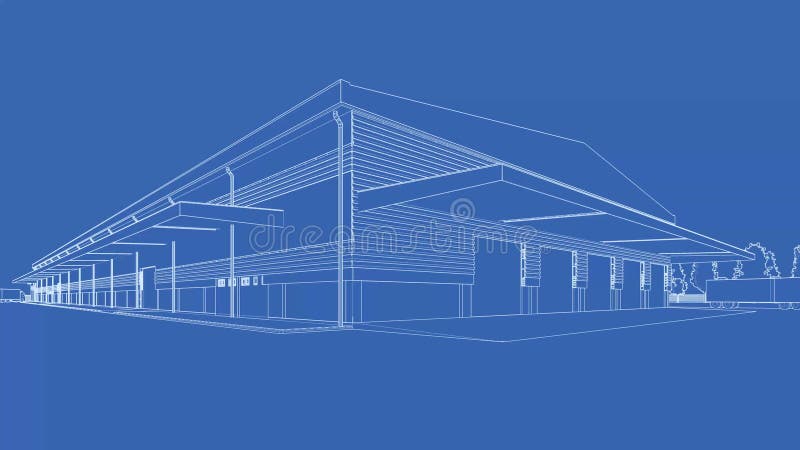 3D Looped Animation of Building Project Stock Footage - Video of model ...