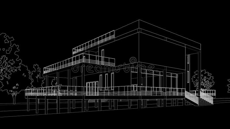 3D Looped Animation of Building Project Stock Footage - Video of ...