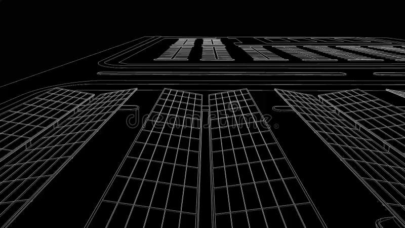 3D Looped Animation of Building Project Stock Footage - Video of ...