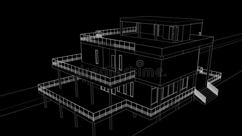 3D Looped Animation of Building Project Stock Footage - Video of office ...