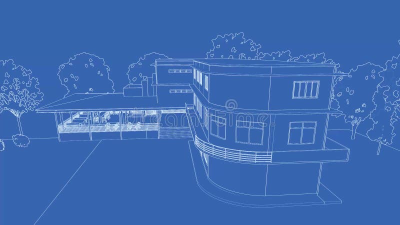 3D Looped Animation of Building Project Stock Footage - Video of ...