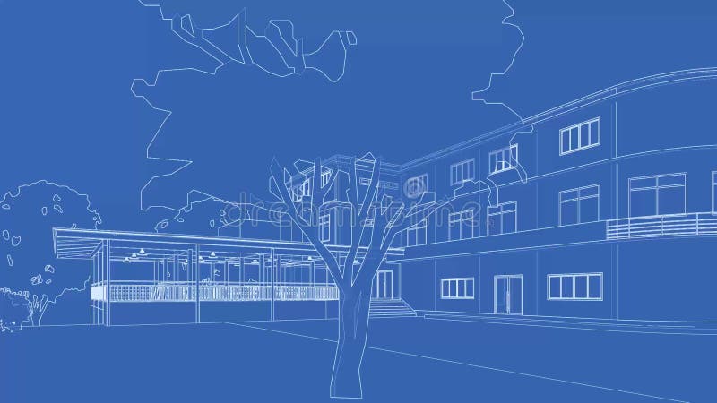 3D Looped Animation of Building Project Stock Video - Video of drawing ...