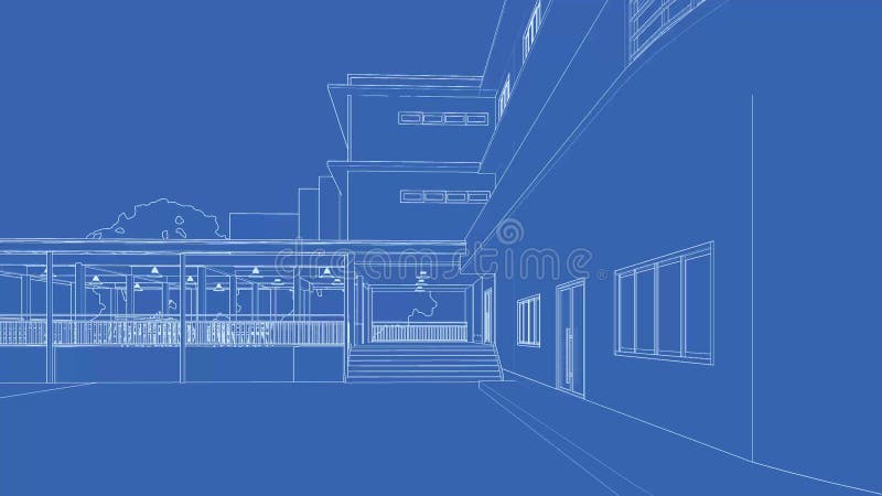 3D Looped Animation of Building Project Stock Footage - Video of ...