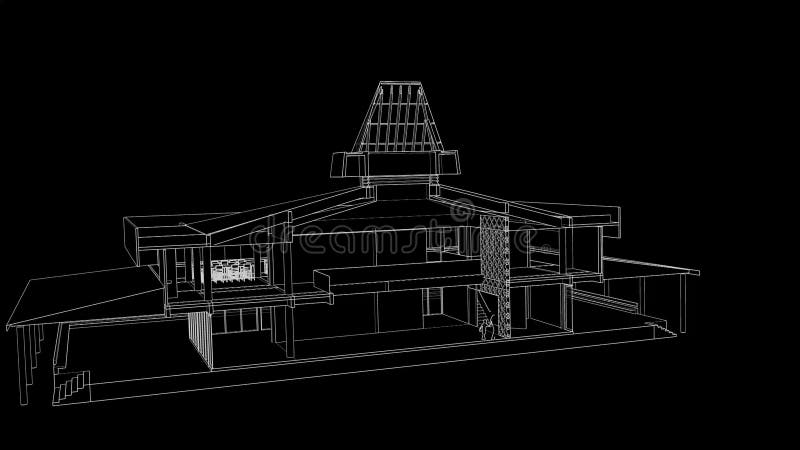 3D Looped Animation of Building Project Stock Video - Video of abstract ...