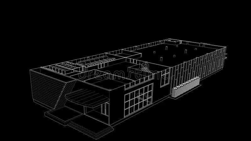 3D Looped Animation of Building Project Stock Footage - Video of ...