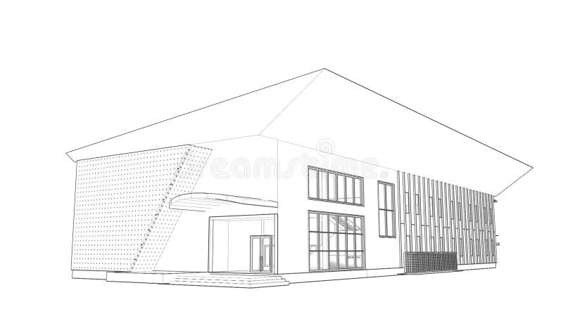 3D Looped Animation of Building Project Stock Video - Video of graphic ...