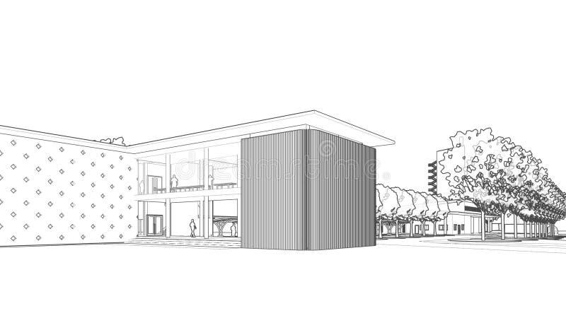 3D Looped Animation of Building Project Stock Video - Video of drawing ...