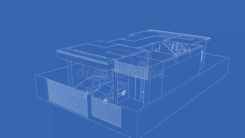 3D Looped Animation of Building Project Stock Footage - Video of ...