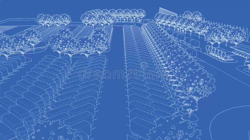 3D Looped Animation of Building Project Stock Video - Video of cafe ...