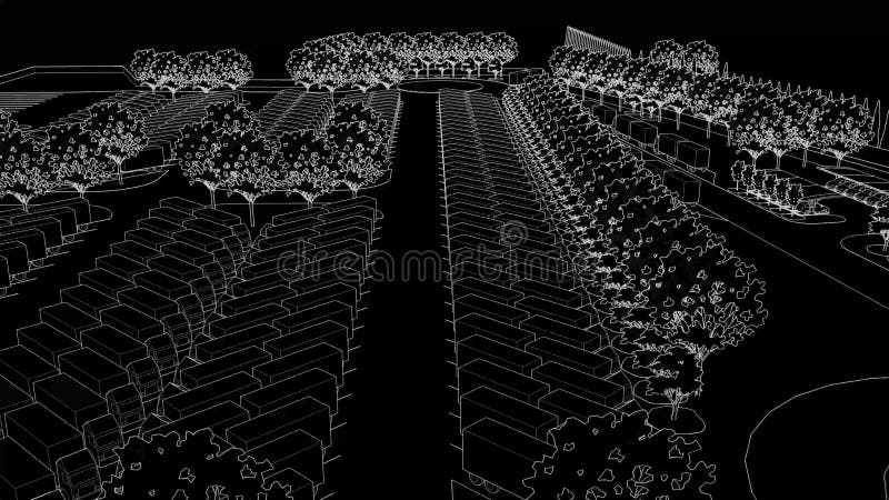 3D Looped Animation of Building Project Stock Footage - Video of layout ...