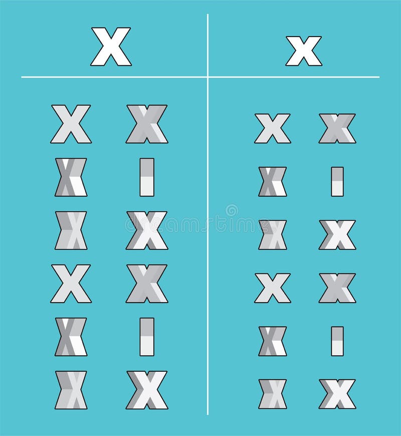 3D Animation Capital Letters Lower Case X Stock Vector - Illustration ...