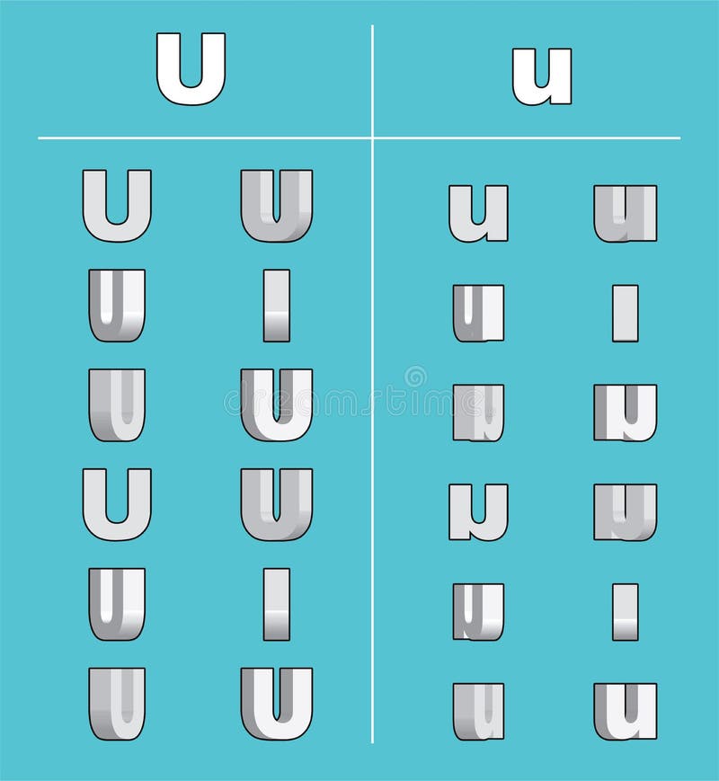 3D Animation Capital Letters Lower Case I Stock Vector - Illustration ...