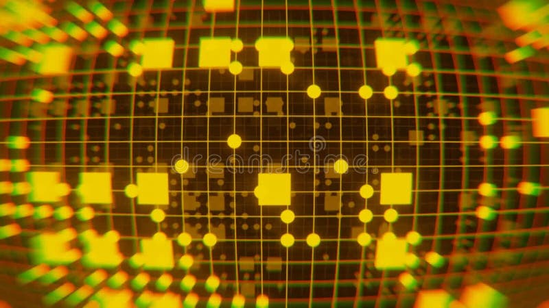3D Animation of Chaotic Grid Stock Video - Video of evolve, tech: 273871373