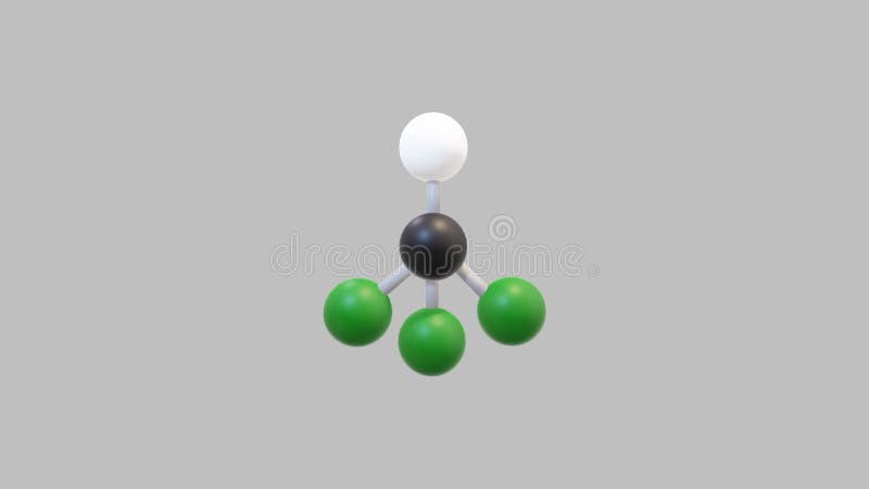 3D Animation Chloroform Molecule Atom Model Ball and Stick Model Stock ...