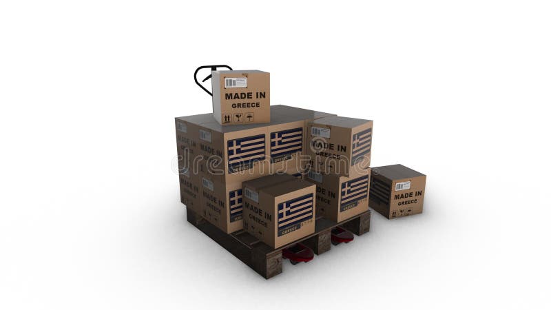 Pallet Greece with Box Rotation Dx Stock Footage - Video of canadared ...