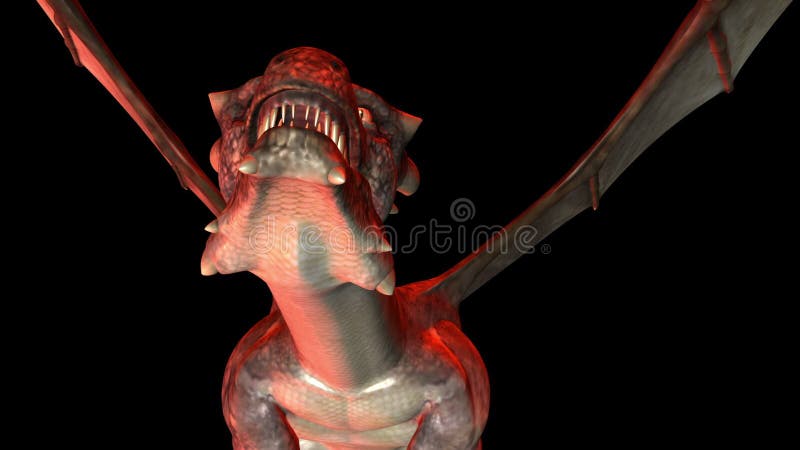 Animation - the Dragon Flaps Its Wings and Attack Stock Video - Video ...