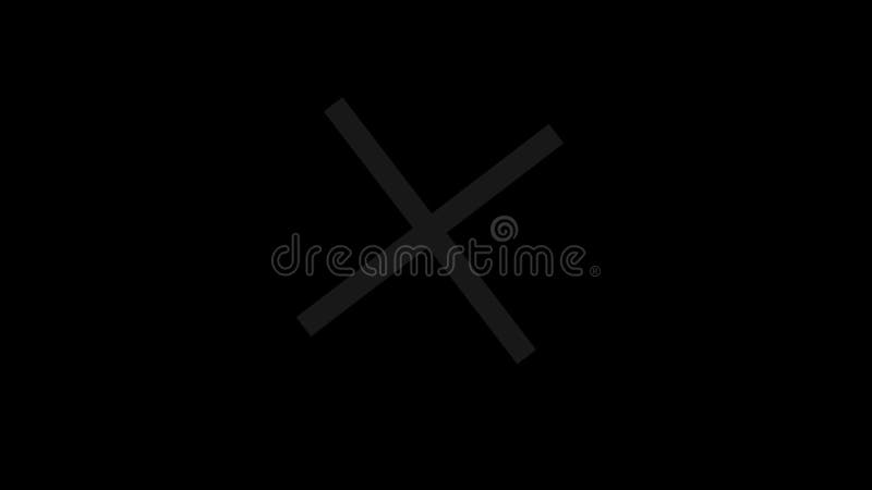 2D Animation - Cross Made from Two Rotating Lines Stock Video - Video ...