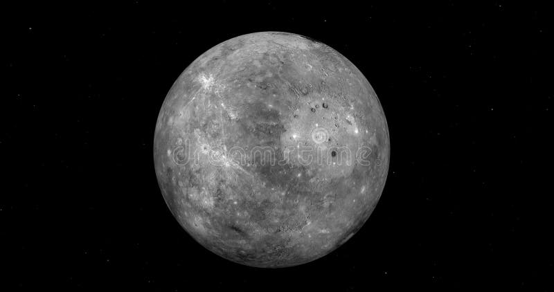 A 3D Animation Depicting the Rotation of Mercury the First Planet from ...
