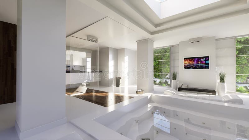 Luxurious Spa Style Bathroom Project from Draft To Final Rendering ...