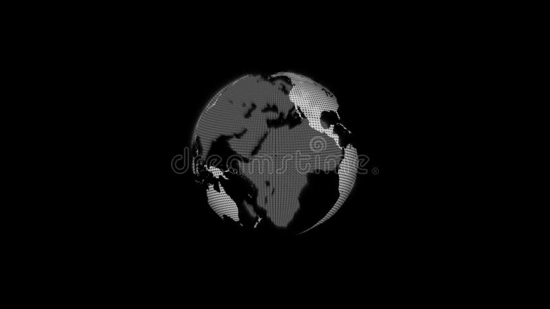 3D Animation of Digital Earth Rotating, Global Network Concept Stock ...