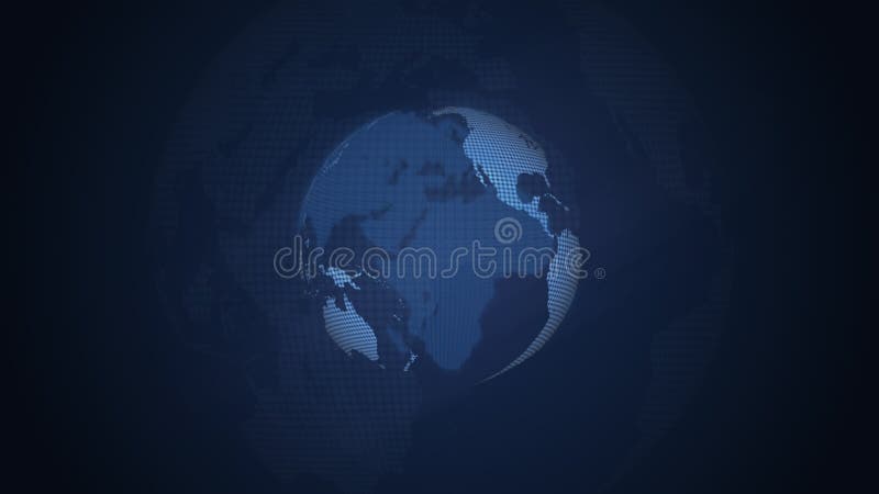 3D Animation of Digital Earth Rotating, Global Network Concept Stock ...