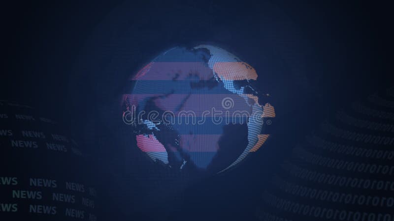 3D Animation of Digital Earth Rotating, Global Network Concept Stock ...