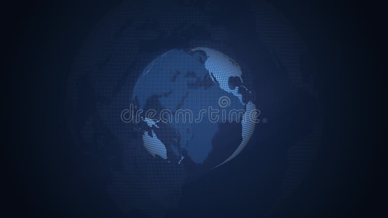3D Animation of Digital Earth Rotating, Global Network Concept Stock ...
