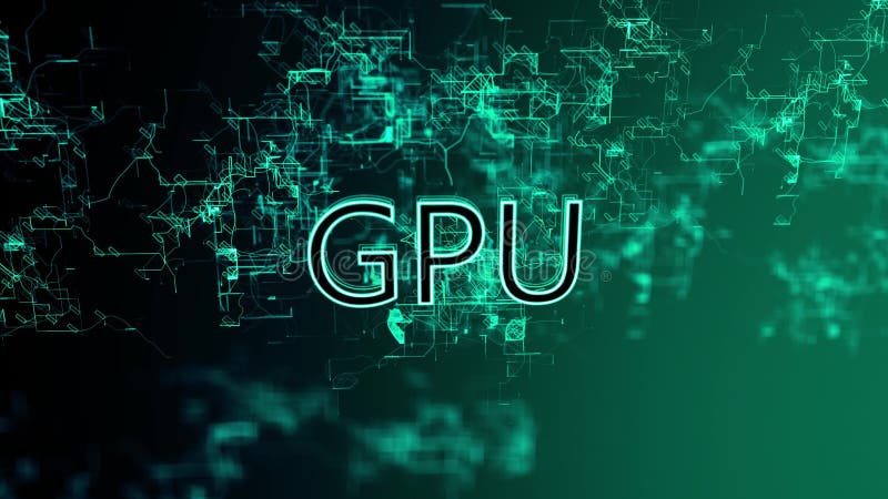 3D Animation of the Digital Network. Text GPU Stock Footage - Video of ...
