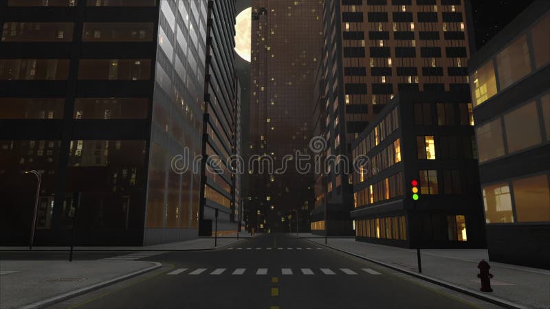 Animation of Street Leading Up To the Sky Stock Footage - Video of ...