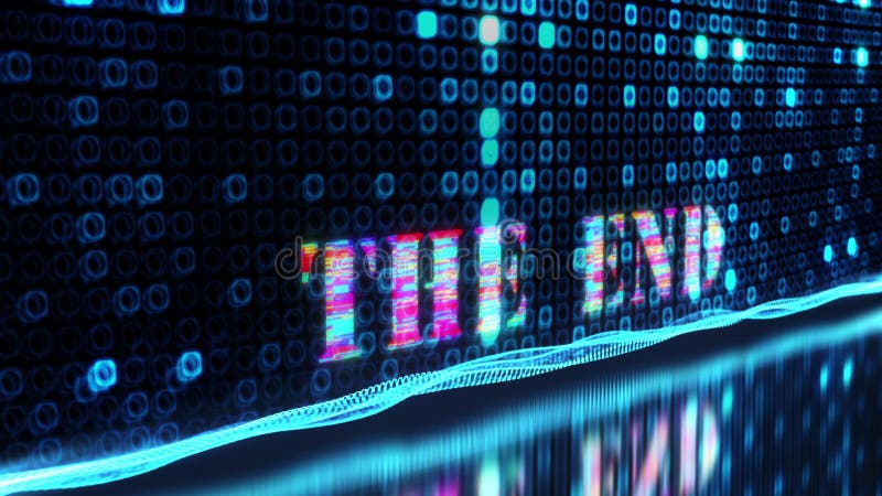 3D Animation of the END Colorful Text Word Flicker Light Animation Loop ...